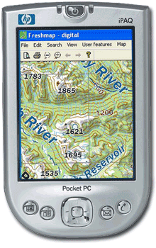 Pocket PC version from Freshmap Smart Mapping System